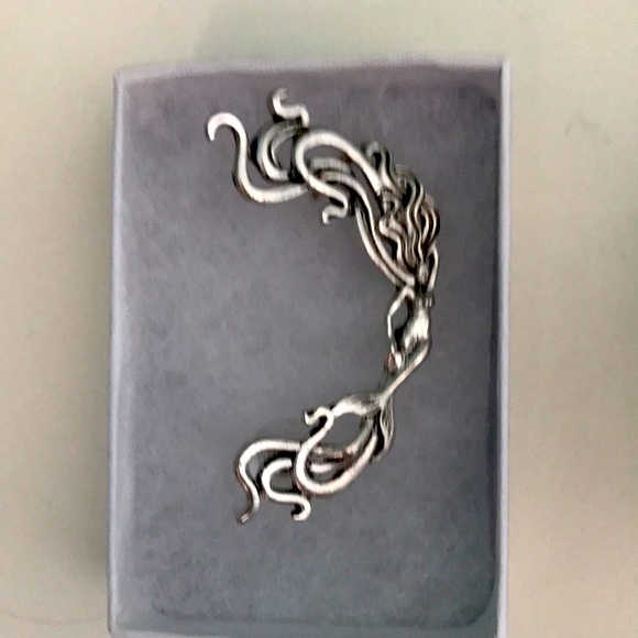 Jewelry | Mermaid Ear Wrap Silver Plated Pierced | Poshmark